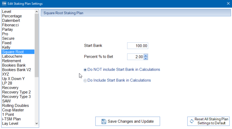 Square Root Staking Plan - The Staking Machine